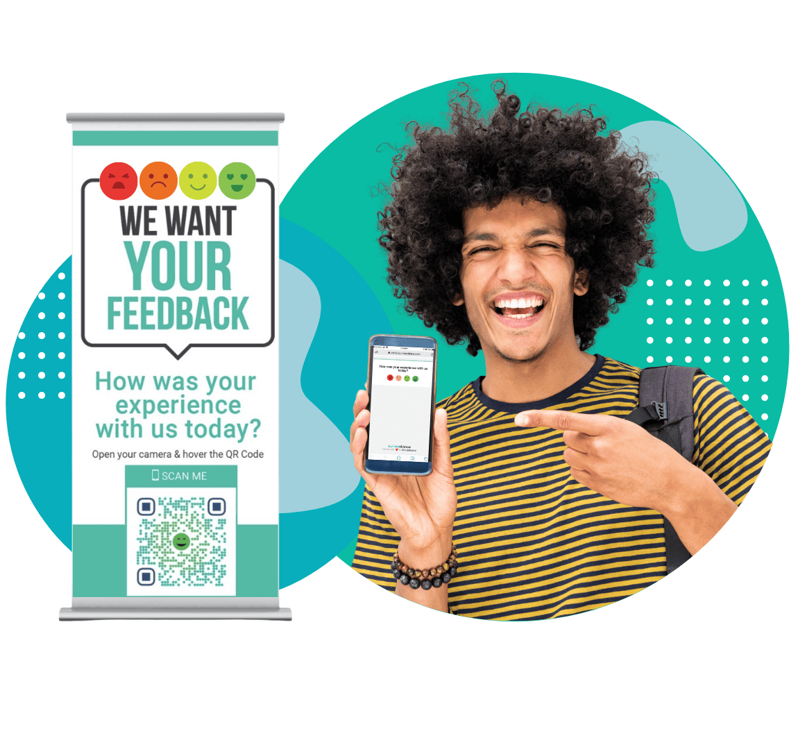 One Click Feedback Survey - Smiley Face Emoji Customer Survey