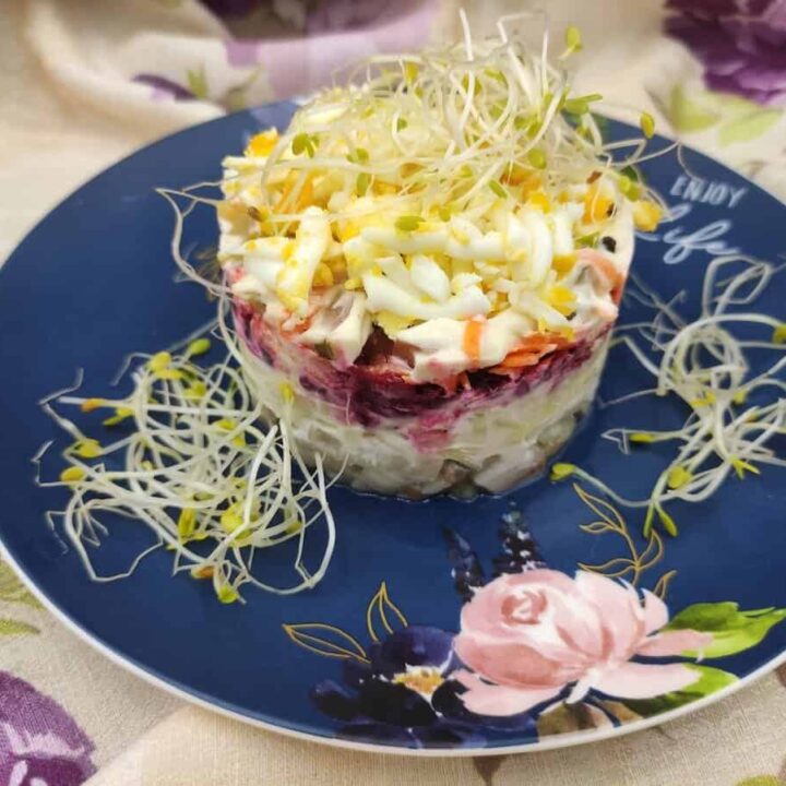 Shuba Salad Recipe (Layered Salad With Beets and Herring) - Polish Foodies