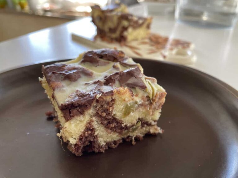 Polish Rhubarb Marble Cake Recipe -Ciasto Laciate z Rabarbarem - Polish ...