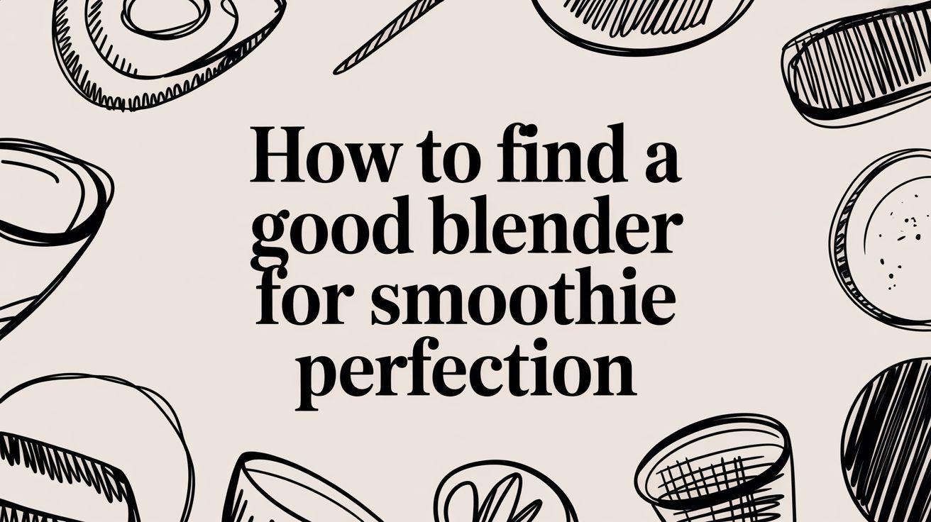 How to Find a Good Blender for Smoothie Perfection