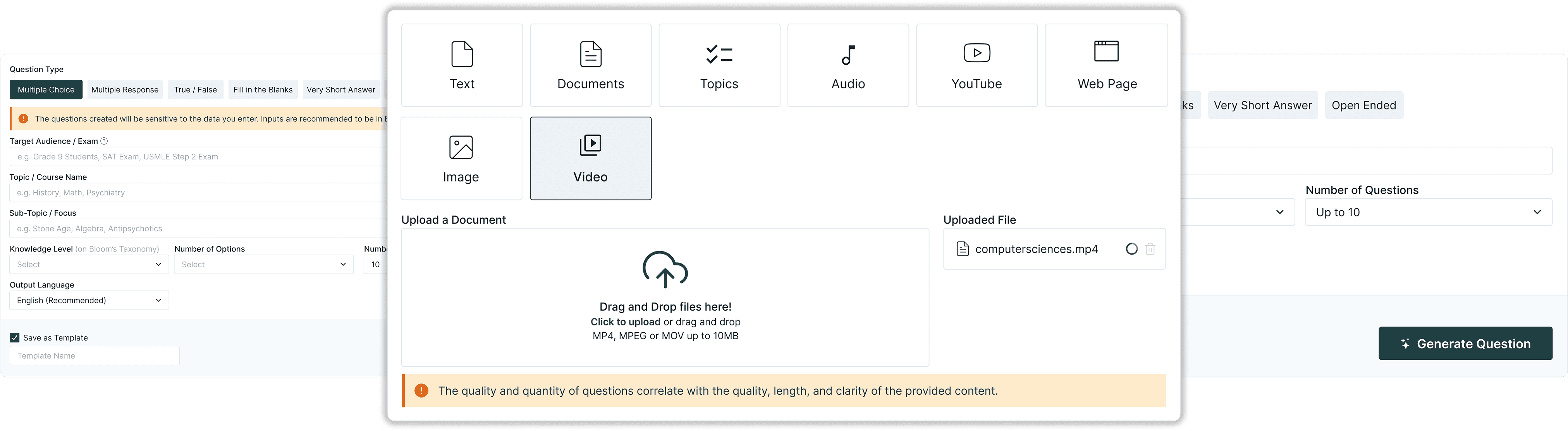 multiple choice test creator