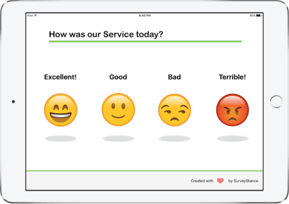smiley face customer feedback