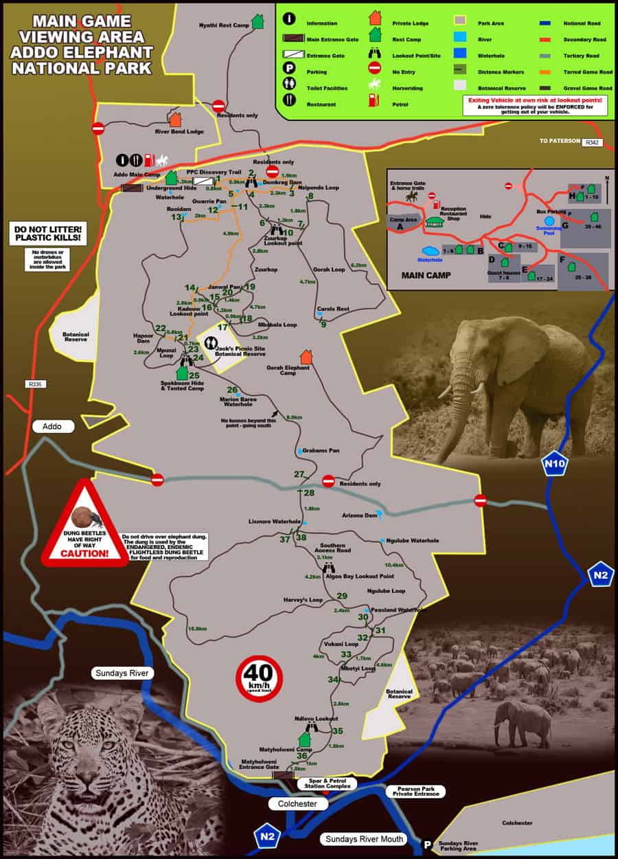 Addo Elephant Park Map